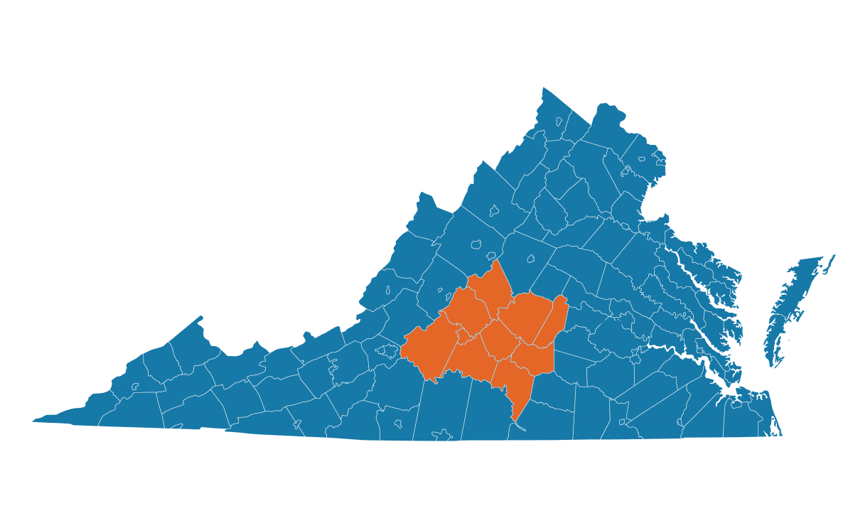 Appomattox Propane Services | Service Area Map